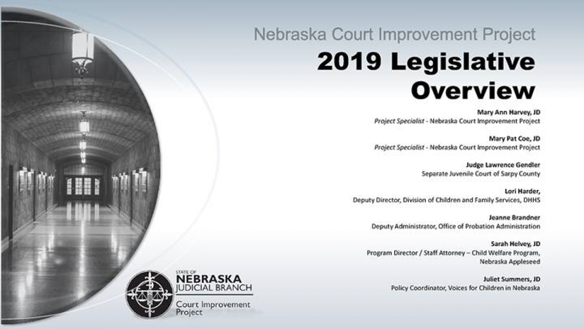Court Improvement Project Hosts Annual Legislative Overview Webinar ... Court Improvement Project Hosts Annual Legislative Overview Webinar ...
